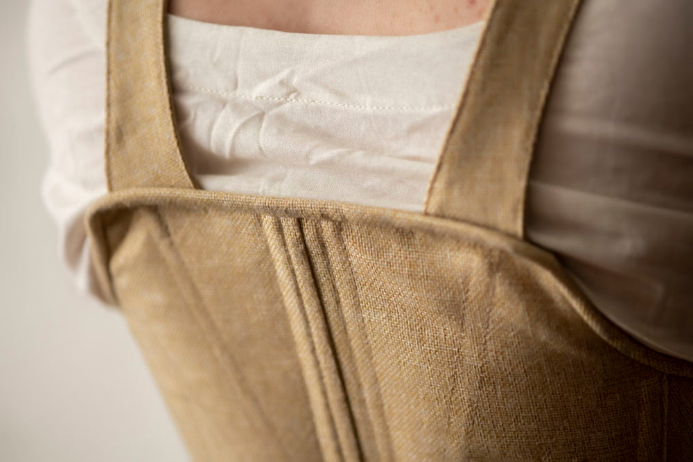Front Lacing Linen Stays - Samson Historical